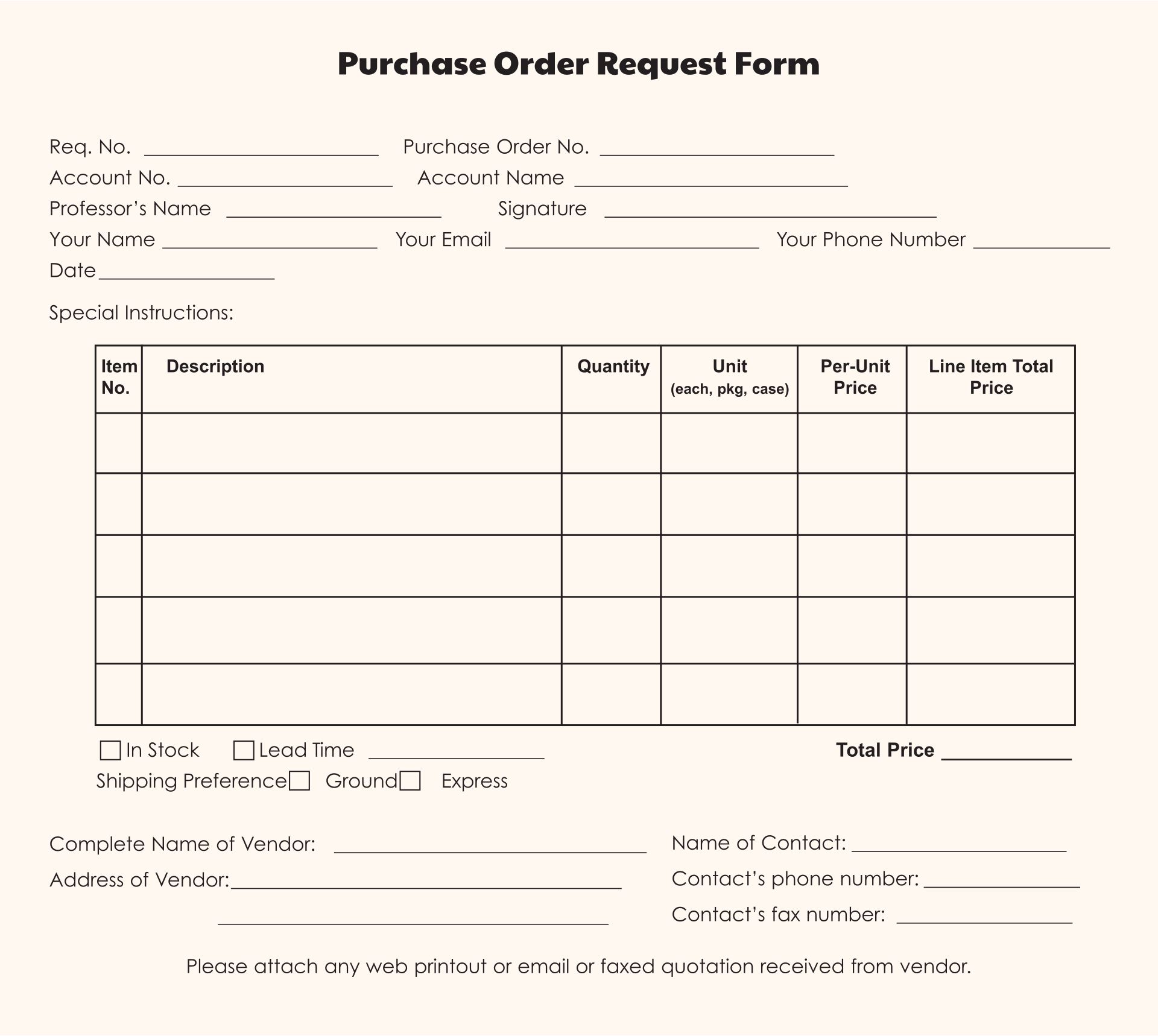 Blank Order Template: A Comprehensive Guide | Templatesz234.com ...