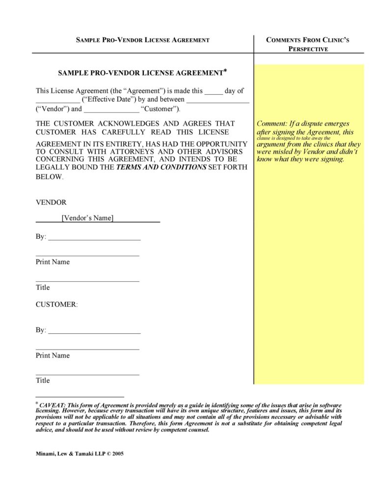 License Agreement Sample | Templatesz234.com - Templatesz234.com