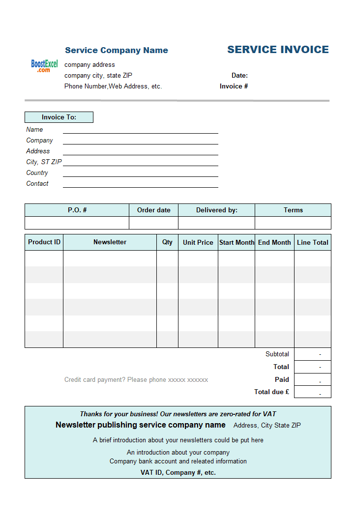 Invoice Template Options For Subscription-Based Businesses ...