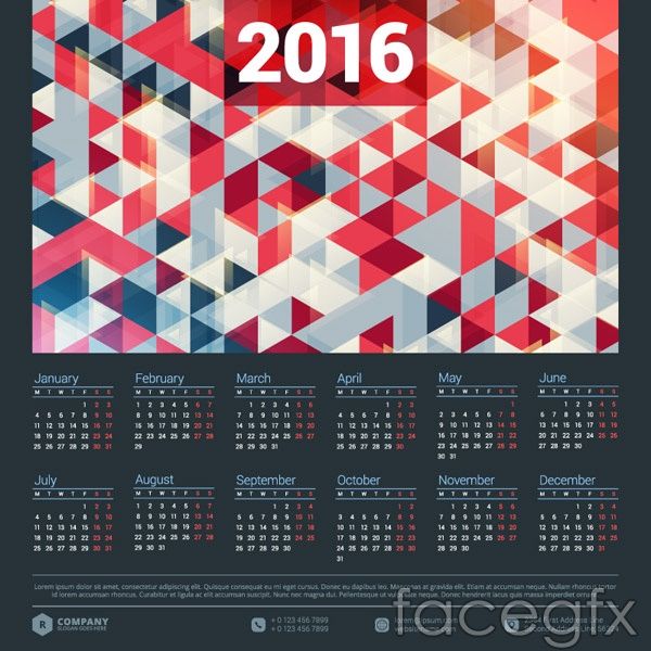 Geometric Calendar Template: A Modern And Stylish Way To Organize Your ...