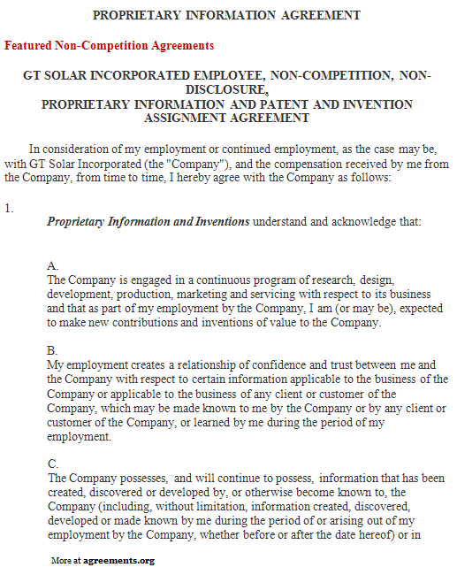 License Agreement For Use Of Proprietary Information | Templatesz234 ...