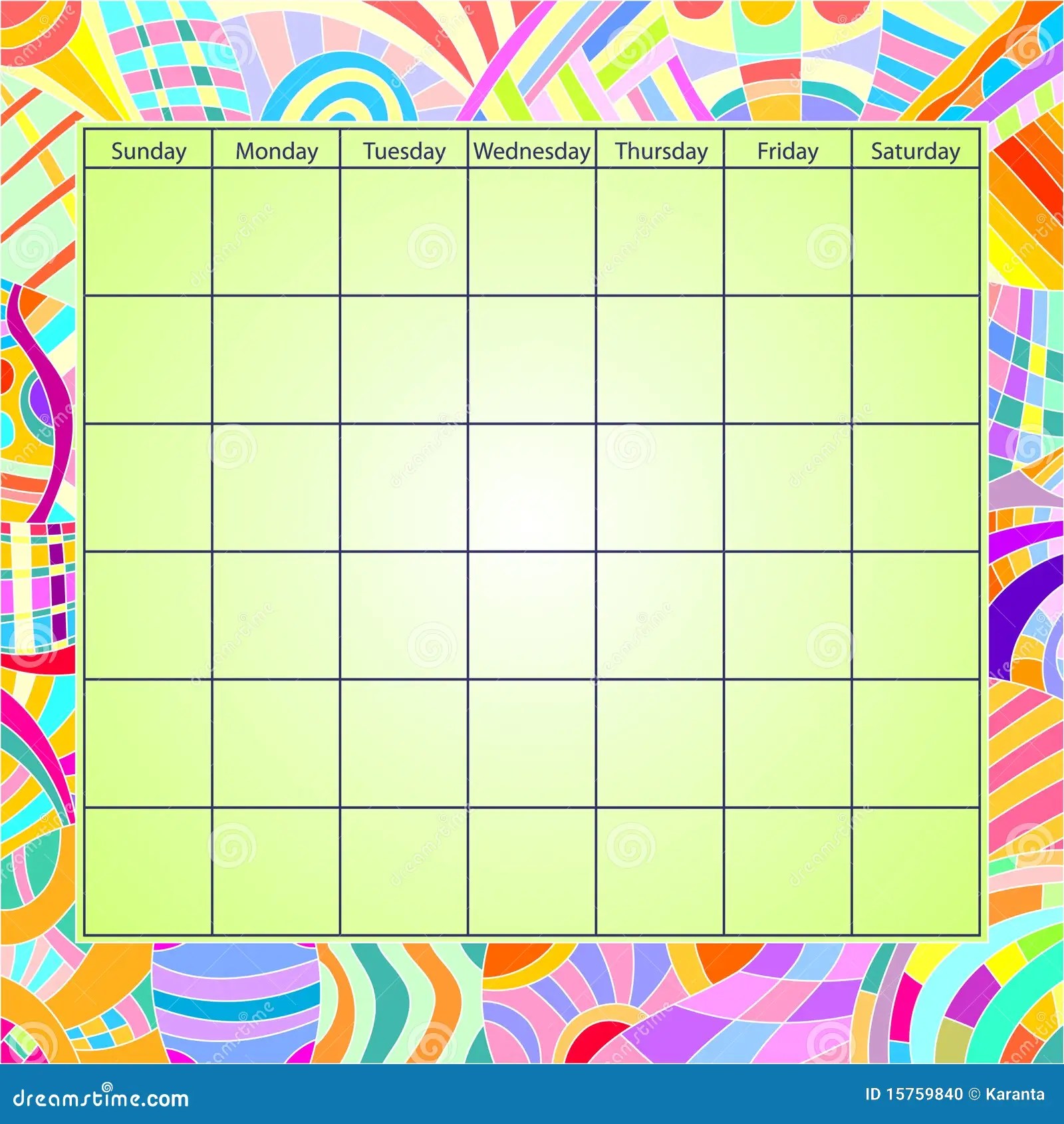Minimalistic Cute And Colorful Calendar Template | Templatesz234.com ...