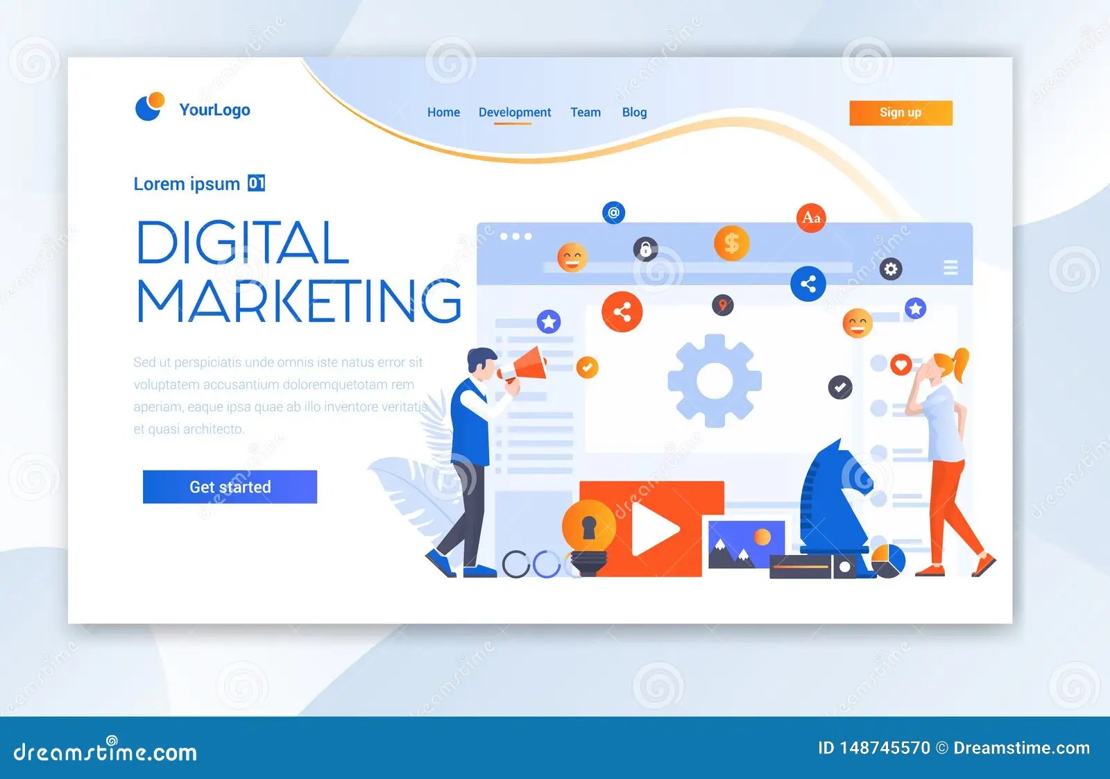 Digital Marketing Templates For Landing Pages | Templatesz234.com ...