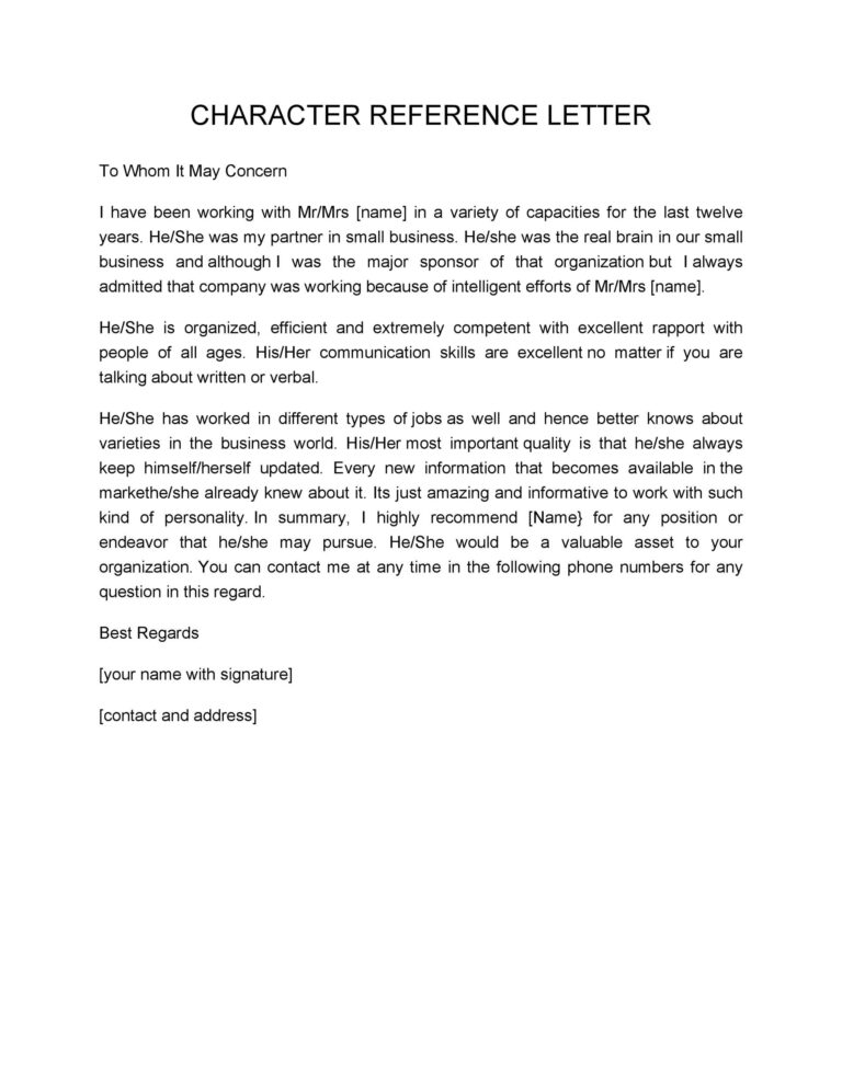 Reference Letter Template: A Comprehensive Guide | Templatesz234.com ...