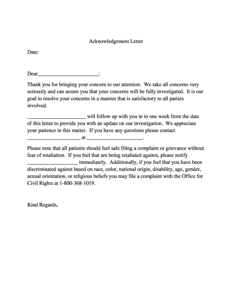 Acknowledgment Letter Template: A Comprehensive Guide | Templatesz234 ...