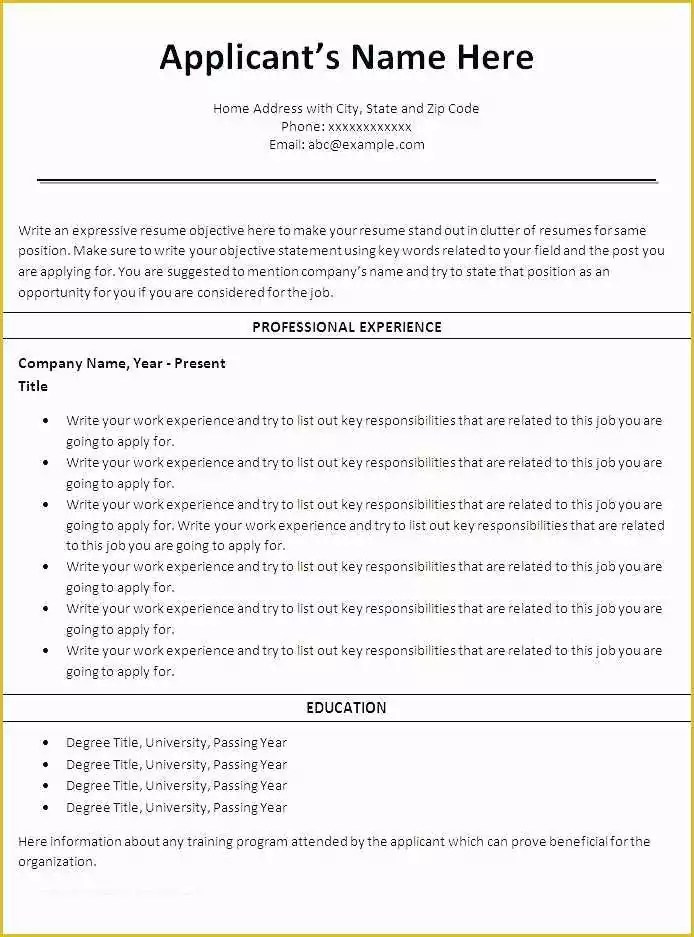 Resume Templates For Job Seekers | Templatesz234.com - Templatesz234.com