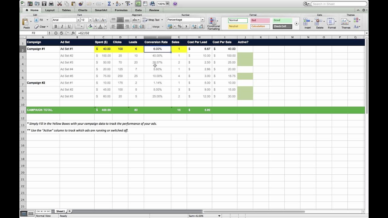 Marketing Campaign Website Tracker Template | Templatesz234.com ...