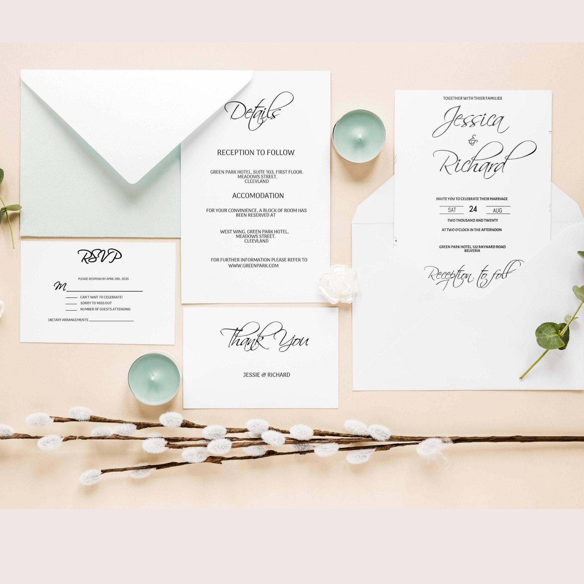 Wedding Invitation Suite Templates | Templatesz234.com - Templatesz234.com