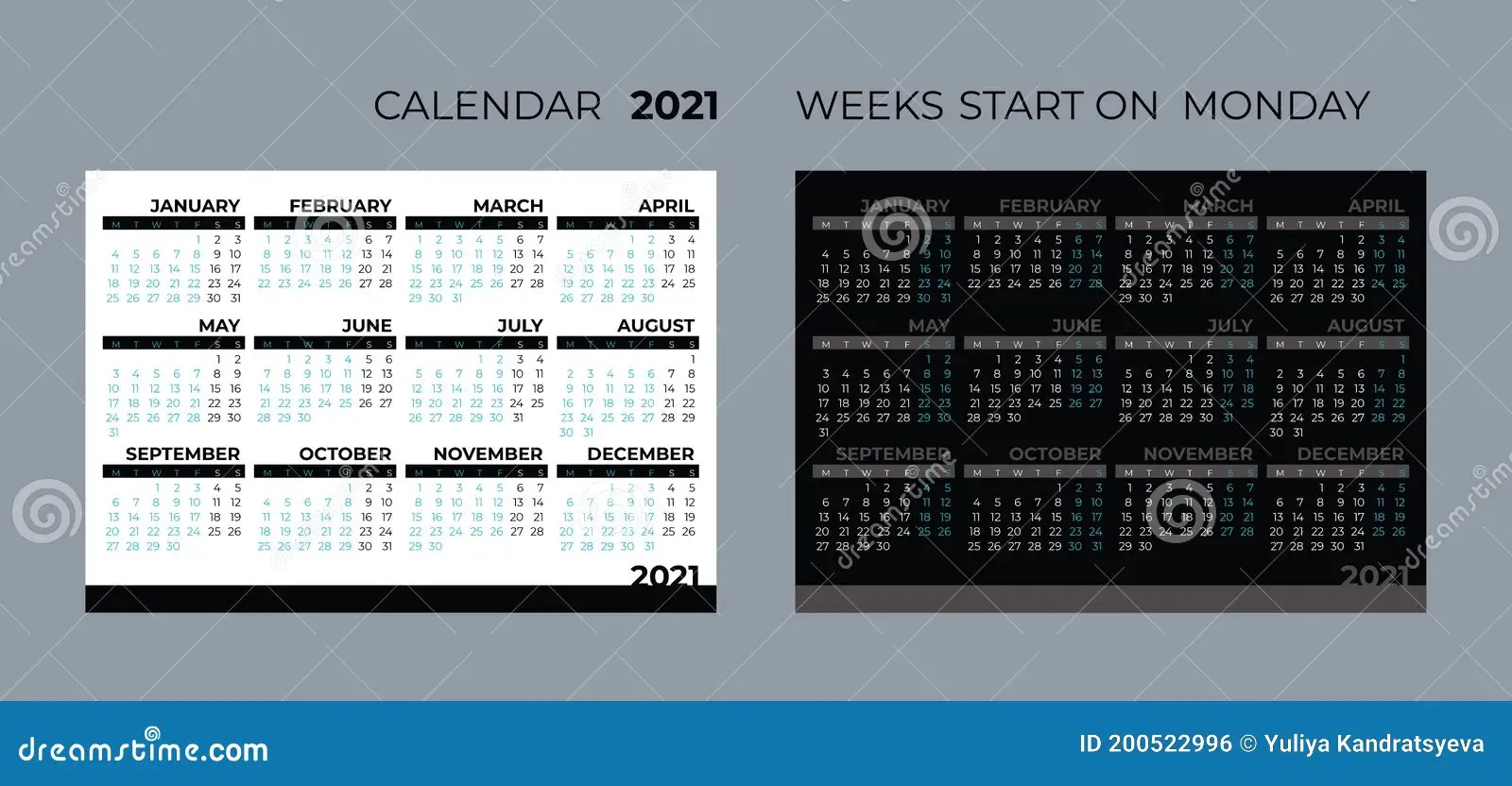 Minimalistic Yearly Calendar Template | Templatesz234.com ...