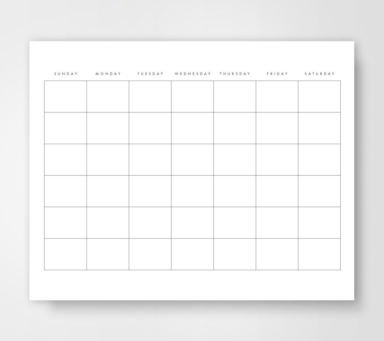 Minimalistic Black And White Calendar Template | Templatesz234.com ...