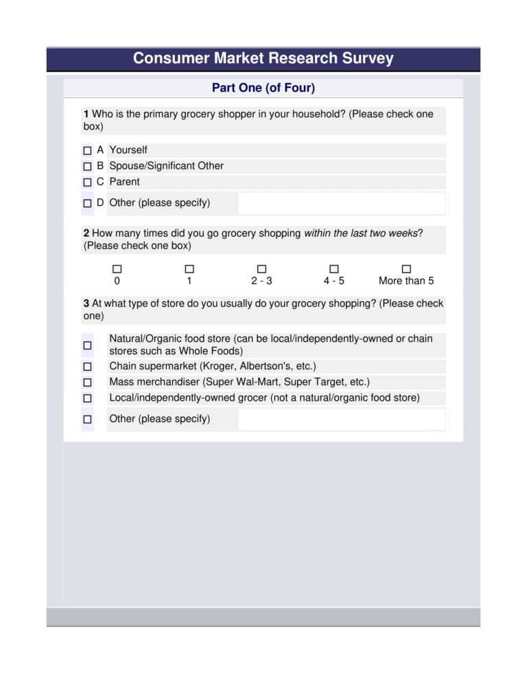 How To Create A Marketing Survey Template | Templatesz234.com ...