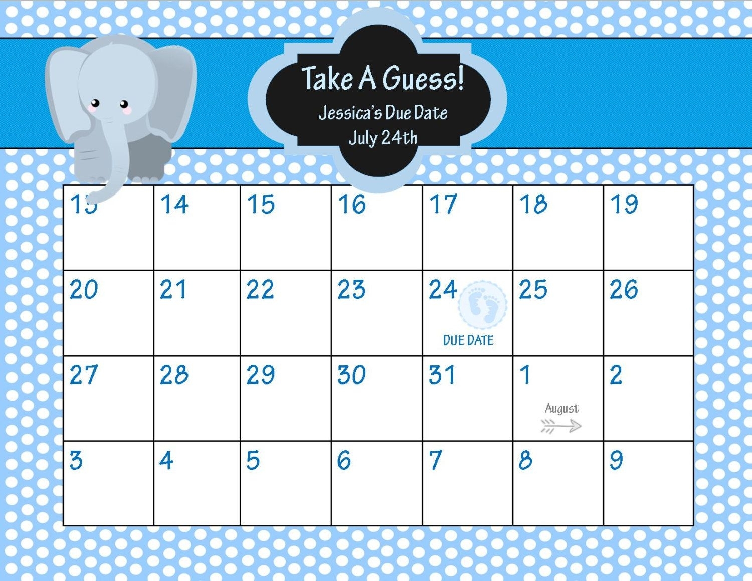 Baby Calendar Template: A Must-Have Tool For New Parents ...