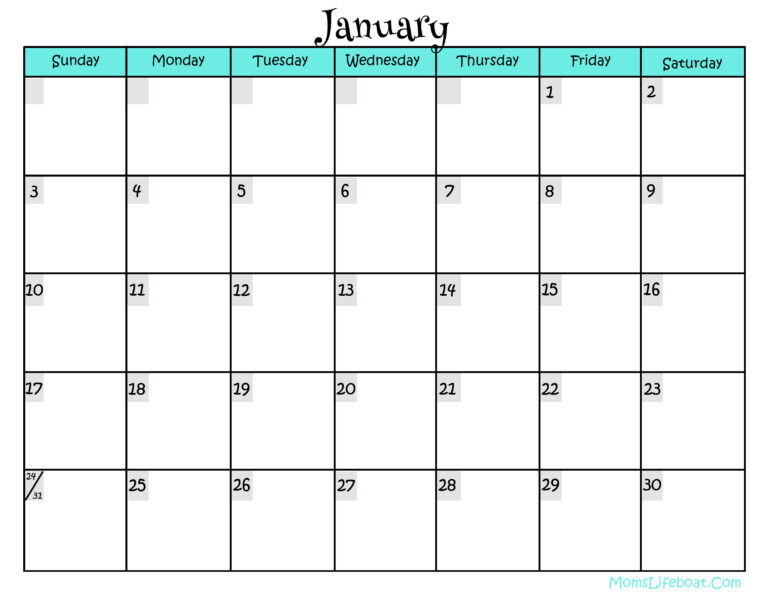 Free Calendar Template: A Convenient Solution For Organizing Your ...