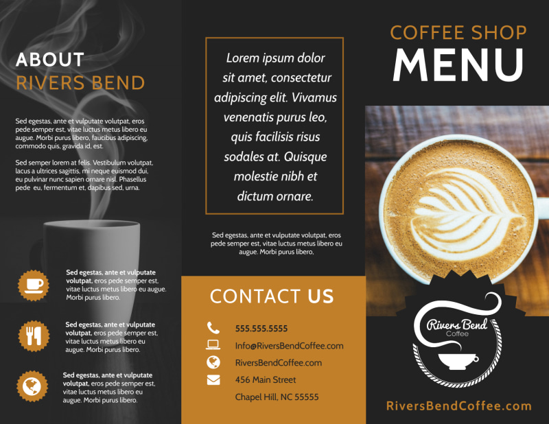 Brochure Templates For Coffee Shops | Templatesz234.com - Templatesz234.com