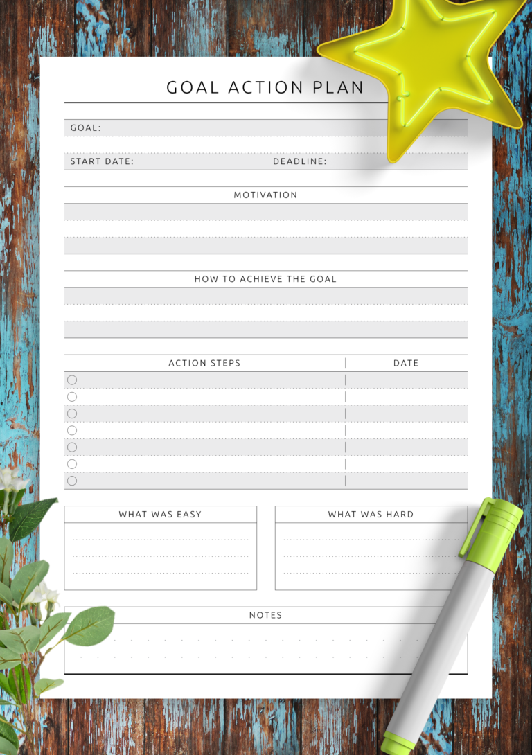 Marketing Action Plan Templates For Goal Setting | Templatesz234.com ...