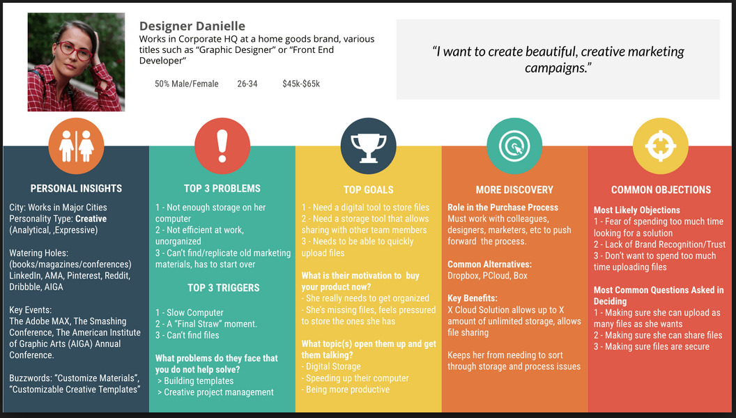 Marketing Campaign Persona Templates For Audience Segmentation ...
