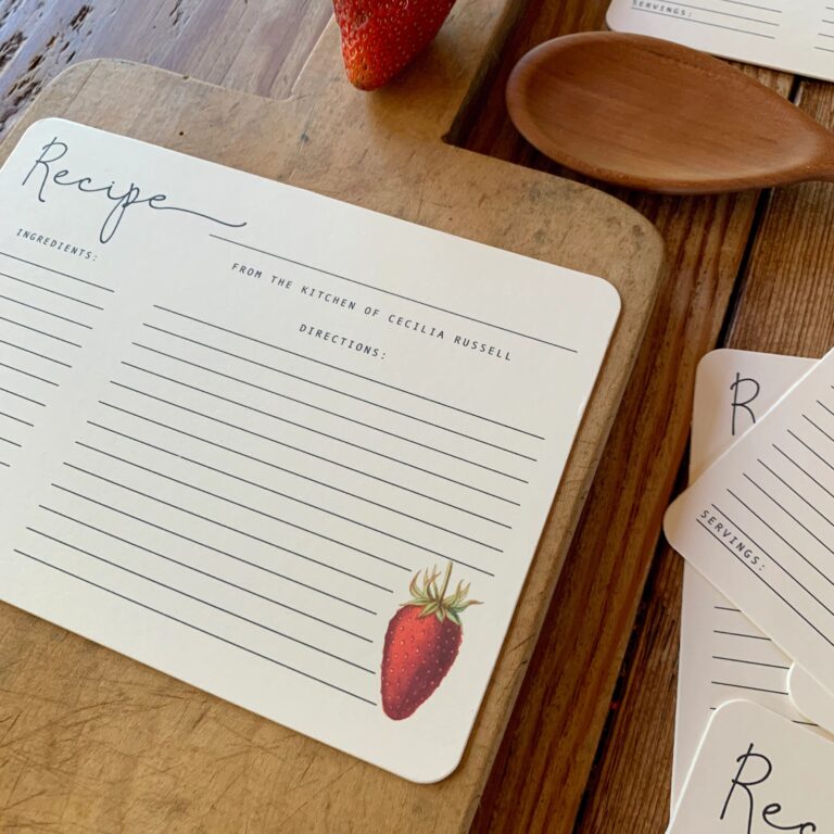 Personalized Recipe Card Templates: The Perfect Tool For Organizing ...