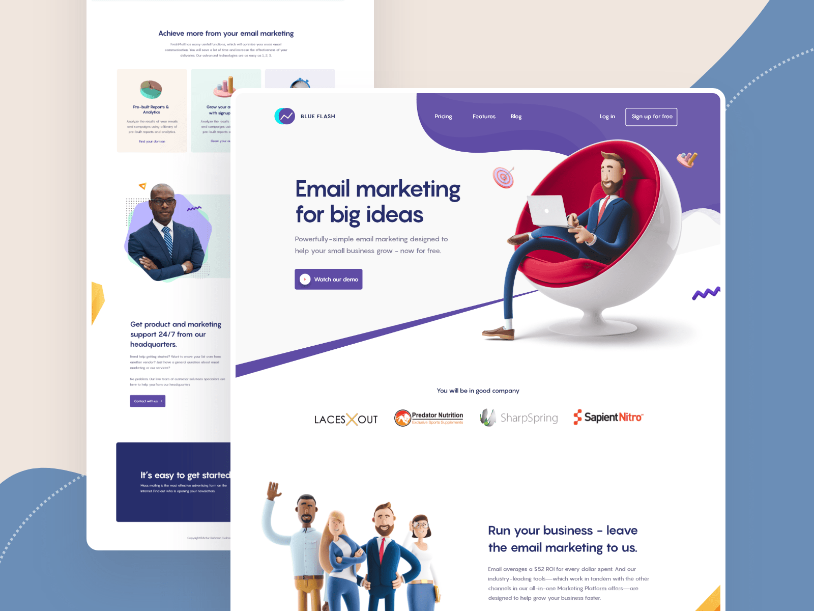 Marketing Campaign Landing Page Template | Templatesz234.com ...